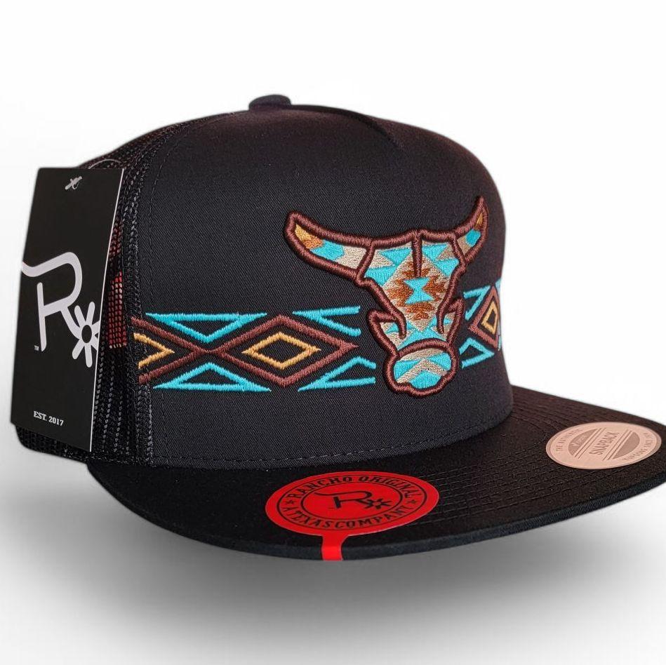 Rancho Original Aztec Toro 0.2 Snap Back Western Hat Design & Embroide ...